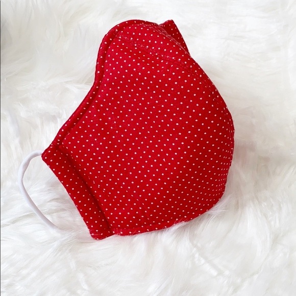 Accessories | Triple Layer Cloth Polka Dot Face Mask Reuseable | Poshmark